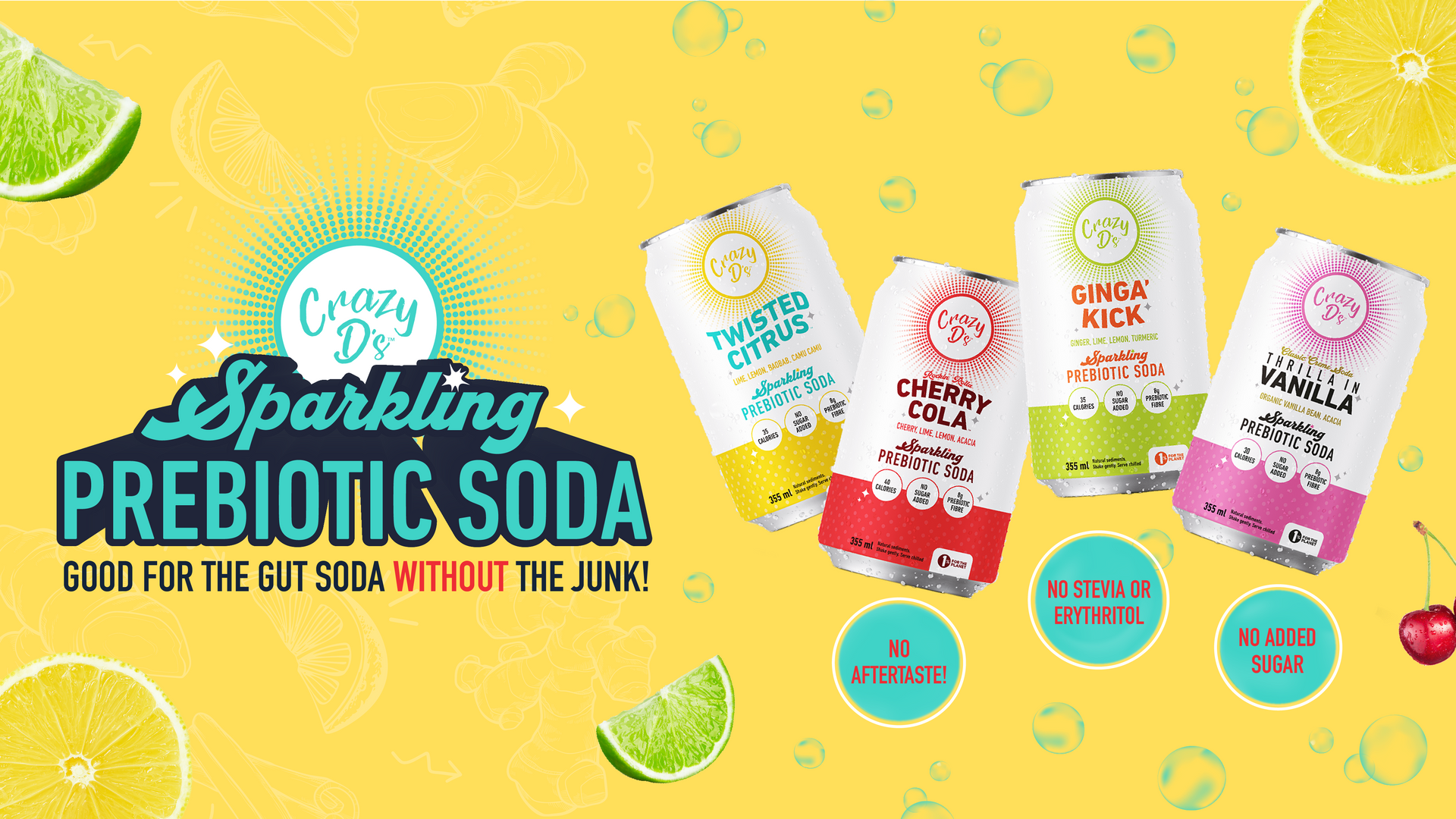 Crazy D's Sparkling Prebiotic Soda – Crazy D’s Sparkling Prebiotic Soda